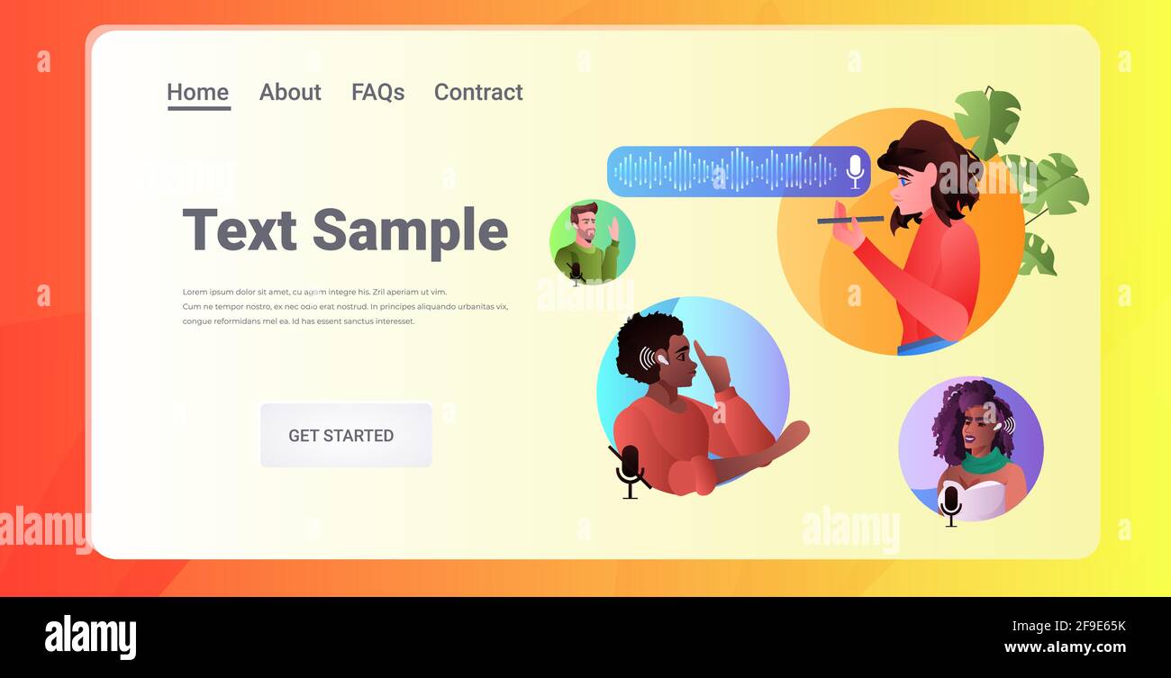 people communicating by voice messages audio chat application social ...