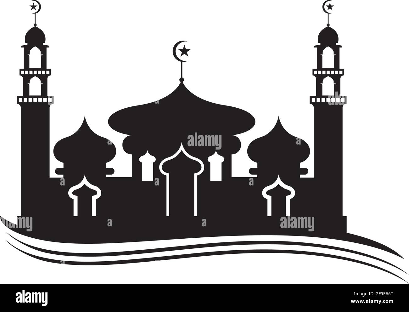 Mosque icon vector Illustration design template Stock Vector Image ...