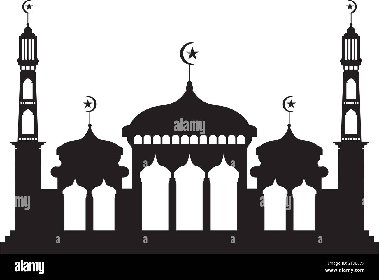 Mosque icon vector Illustration design template Stock Vector Image ...