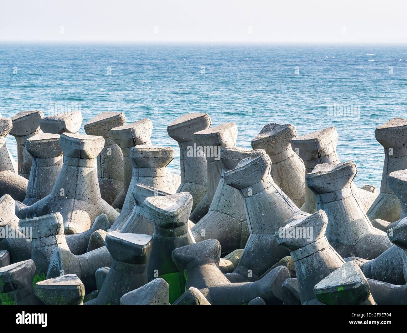 Breakwater tetrapods made from concrete for protection. Tetrapods for ...