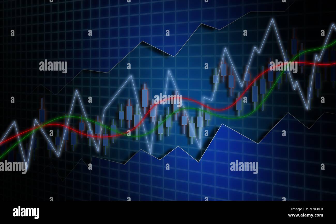 An illustration of a graph chart indicating the increasing economy ...