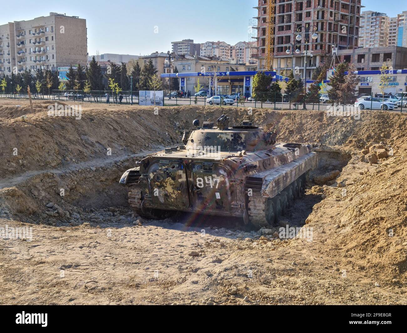 BTS-4, Medium armoured tractor tank - Baku, Azerbaijan, 04-16-2021 ...