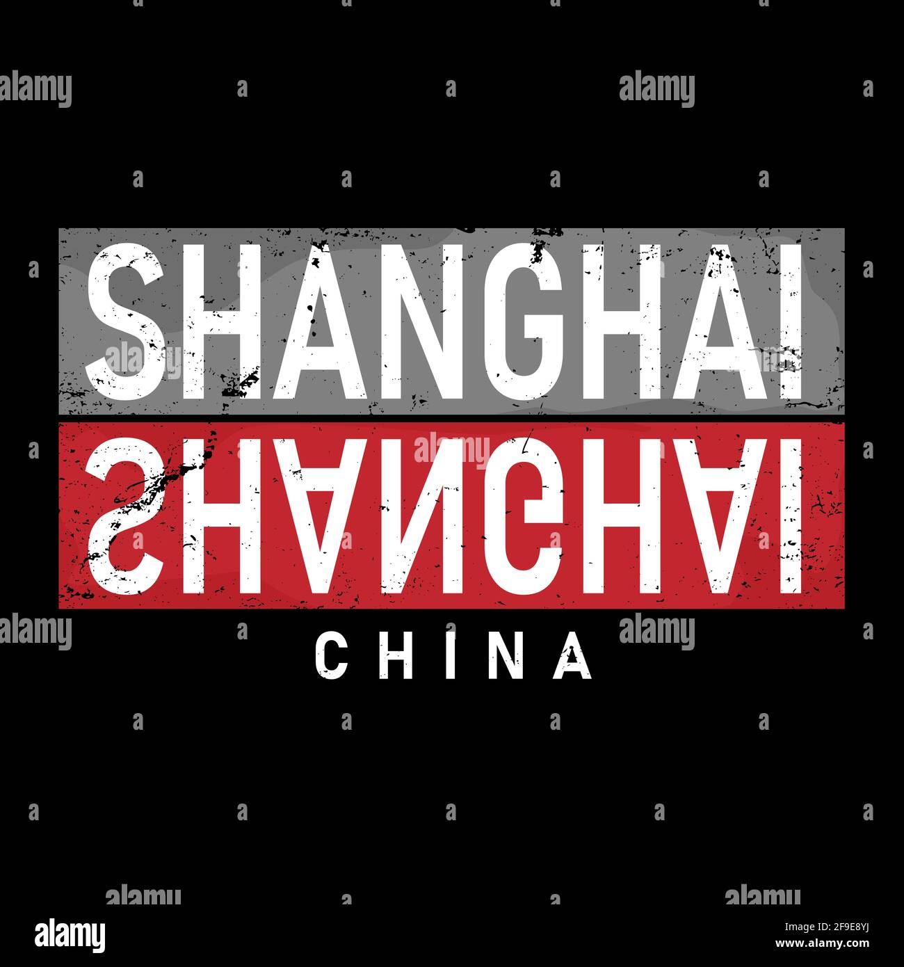 Shanghai slogan t-shirt trendy design. Upon the sea. Apparel typography ...