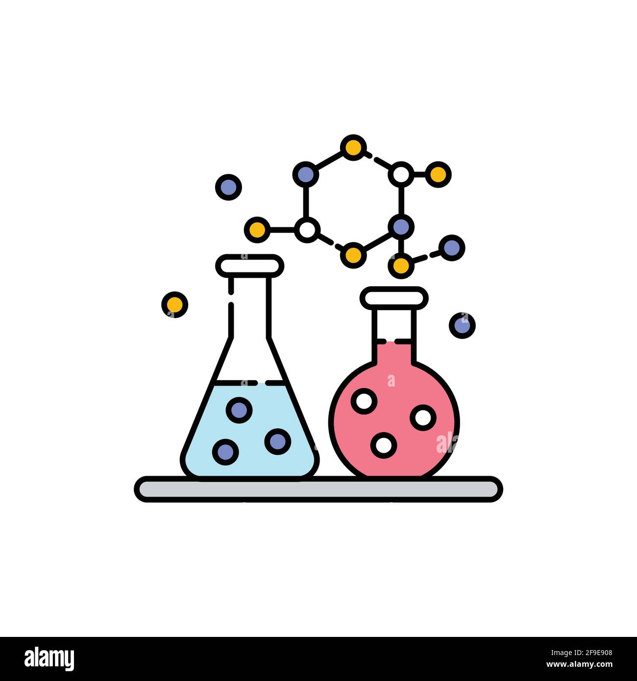 Chemistry olor line icon. Pictogram for web page, mobile app, promo. UI ...