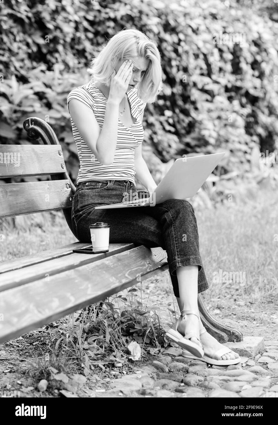 Remote work outdoors Black and White Stock Photos & Images - Alamy