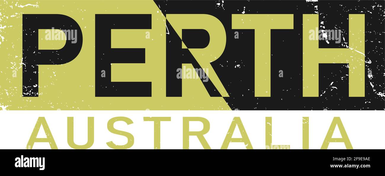 Perth WA, Australia Logo. Adventure Landscape Design Vector City ...