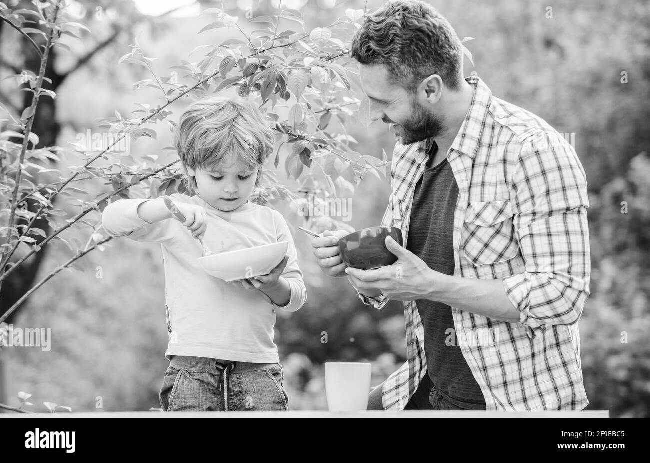 Happy family together. childhood happiness. Baby food. healthy food and ...
