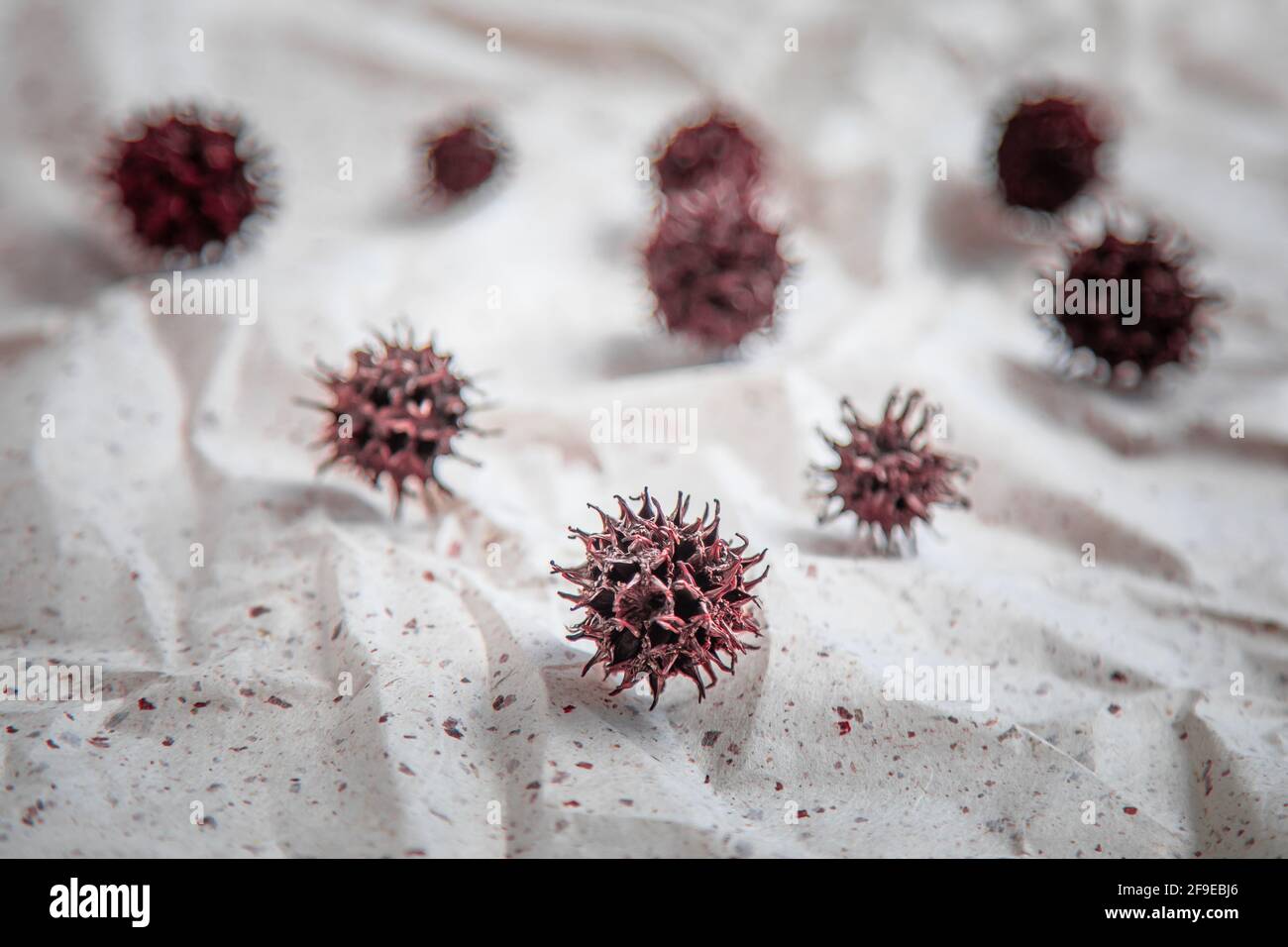 Microscopic Simulation Of COVID-19 Virus Pattern In Background Stock ...