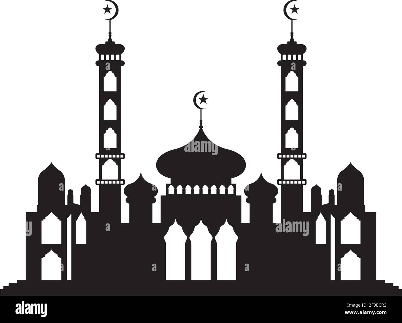 Mosque icon vector Illustration design template Stock Vector Image ...