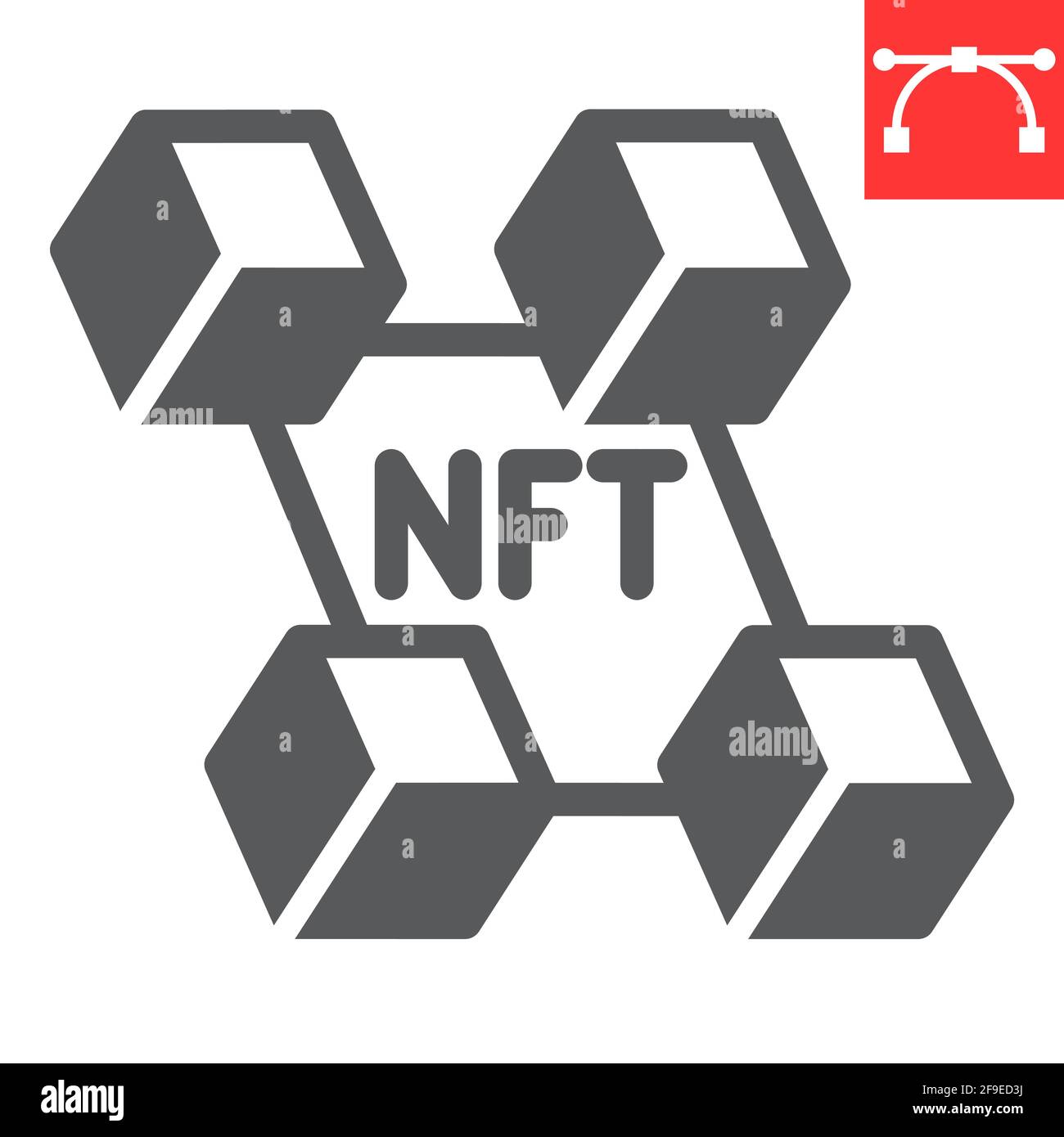 NFT blockchain glyph icon Stock Vector Image & Art - Alamy