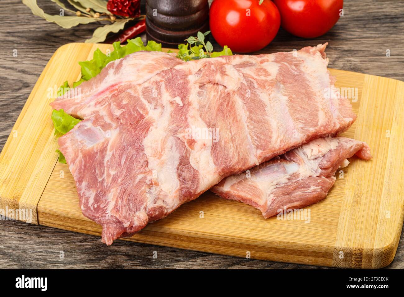 Raw pork ribs meat for cooking Stock Photo - Alamy
