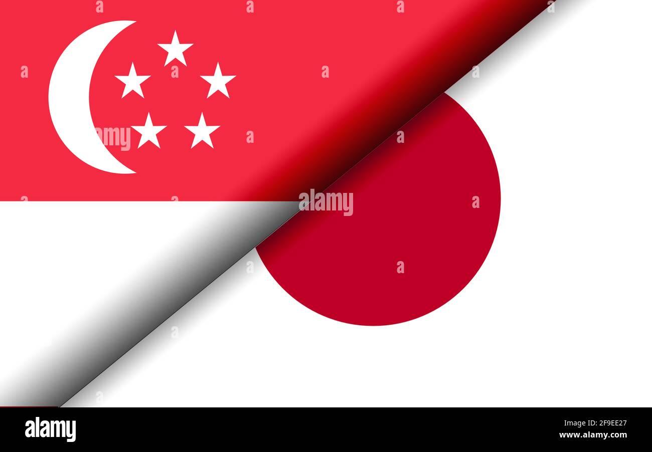 Japan singapore flag hi-res stock photography and images - Alamy