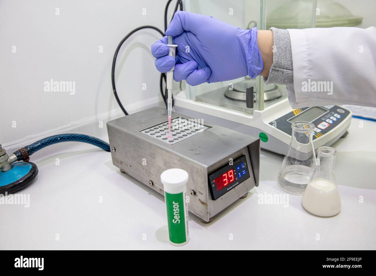 System for detection of inhibitors and antibiotics in animal milk. Milk ...