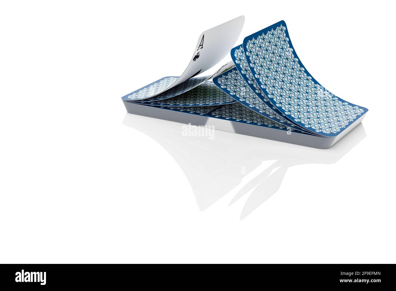 Playing Cards Shuffle on isolated background. 3D Illustration Stock ...