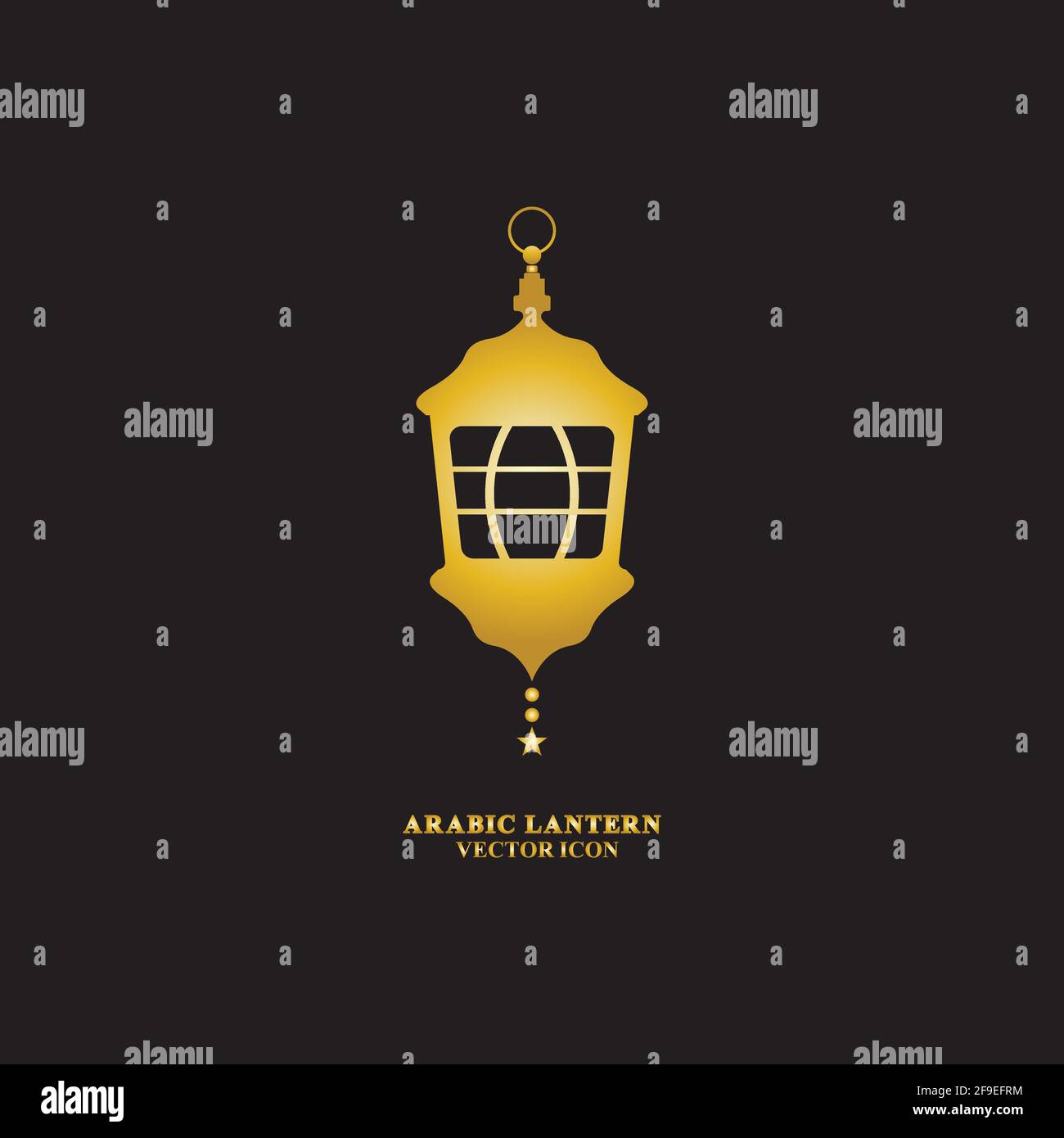 Arabic lantern flat icons set. Ramadan lantern sign for mobile ...