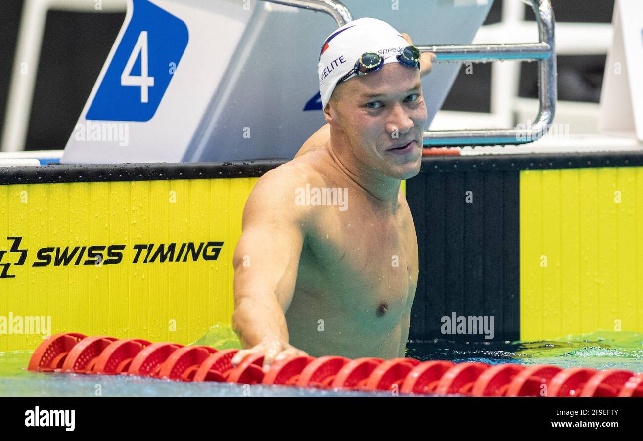 Berlin, Germany. 18th Apr, 2021. Swimming, Olympic qualification, pool ...