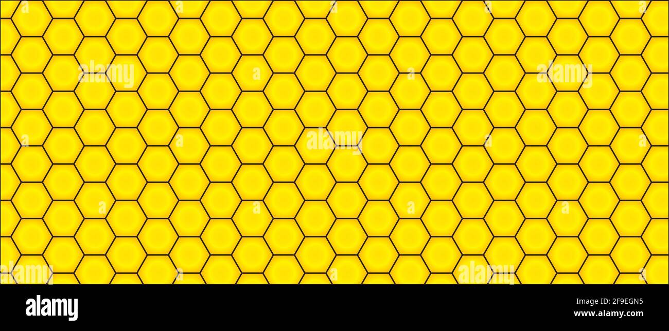 Honeycomb monochrome honey pattern. Vector stock illustration Stock ...