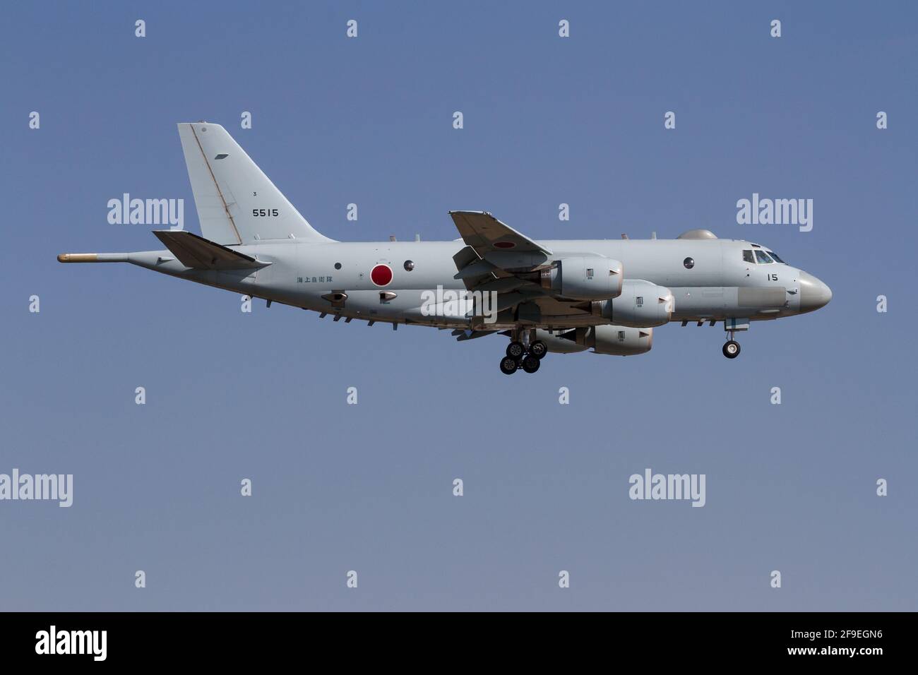 A Kawasaki P1 Maritime patrol aircraft with the Japanese Maritime Self ...