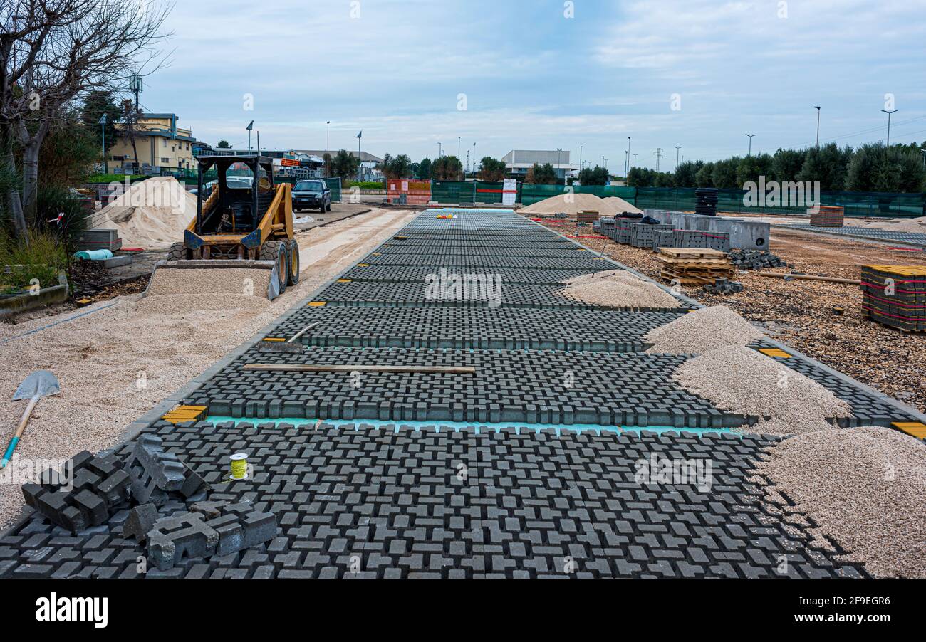 Interlocking concrete pavers hi-res stock photography and images - Alamy