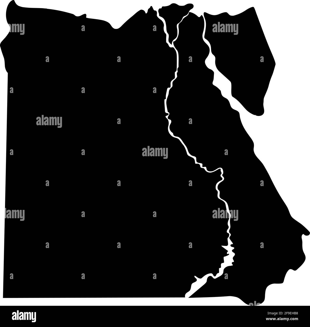 Vector illustration of silhouette map of Egypt Stock Vector Image & Art ...