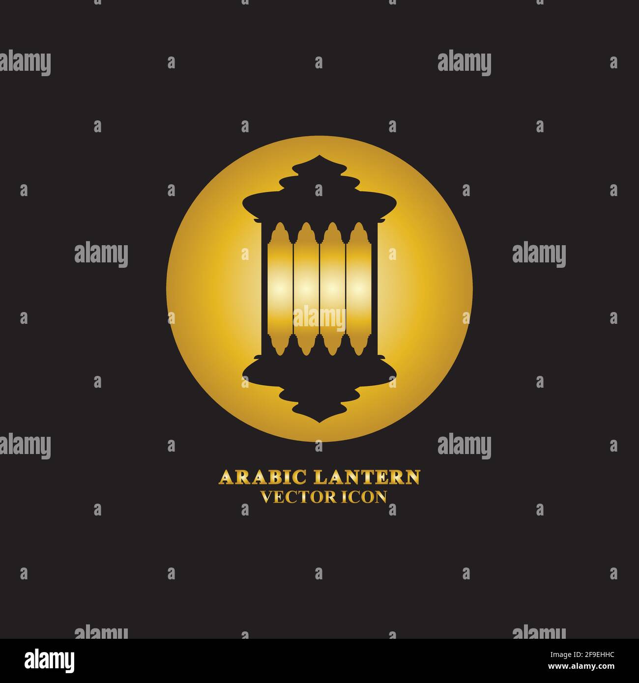 Arabic lantern flat icons set. Ramadan lantern sign for mobile ...