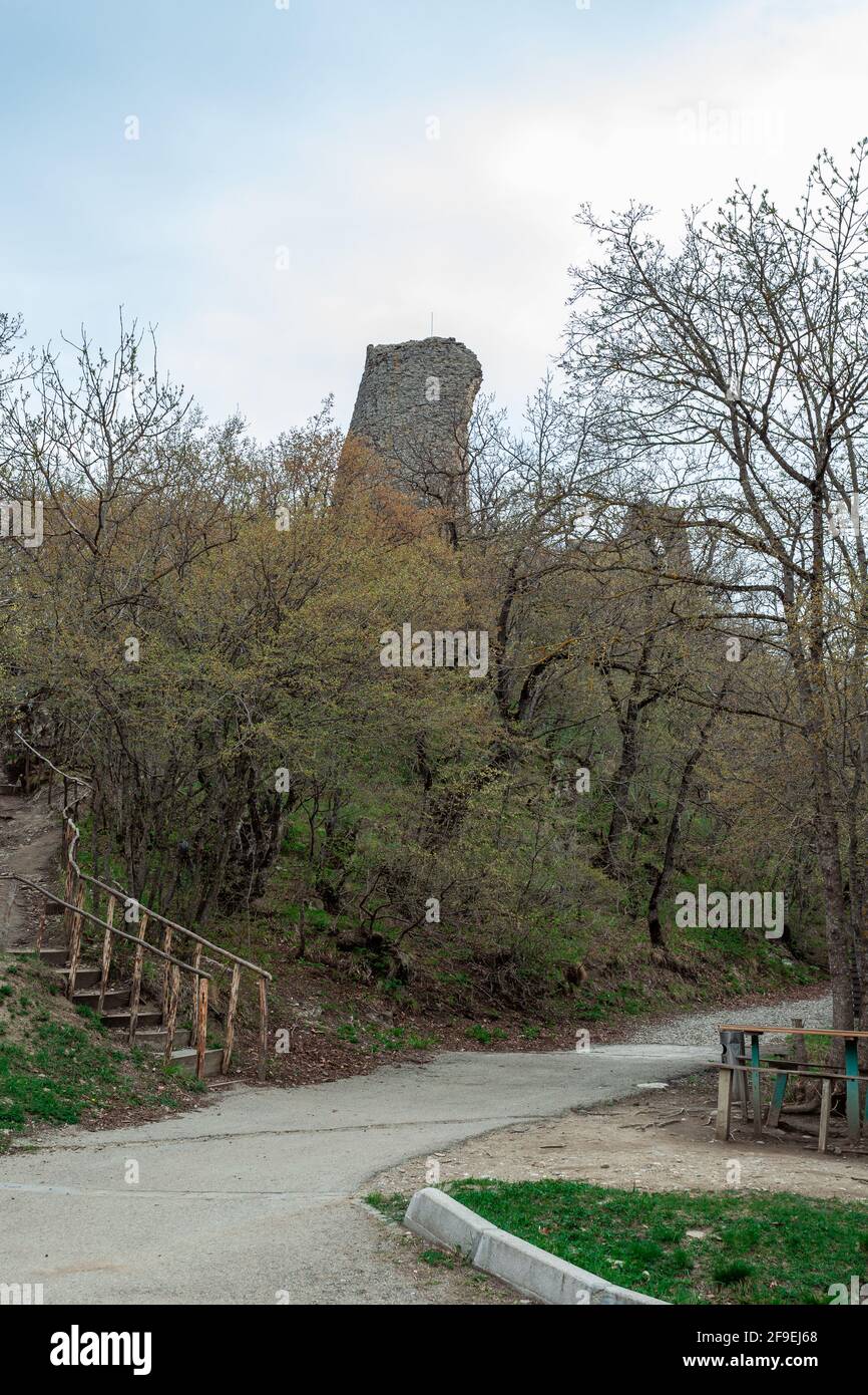The ruins of the ancient walls of the Georgian fortress Ujarma. History ...