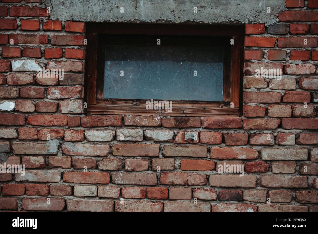 A rectangular window on the stone wall Stock Photo - Alamy