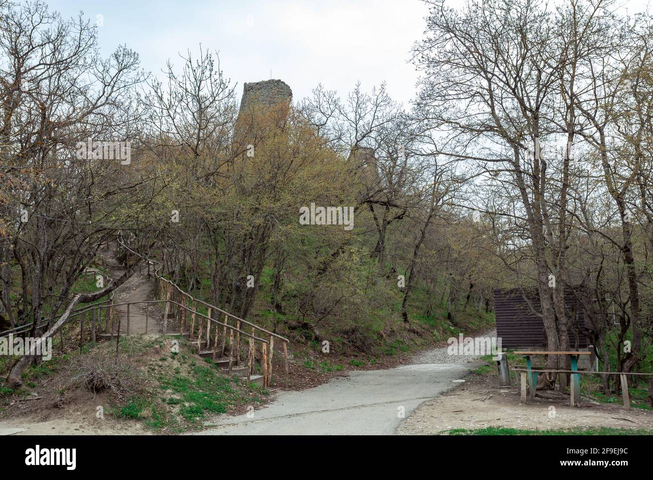 The ruins of the ancient walls of the Georgian fortress Ujarma. History ...