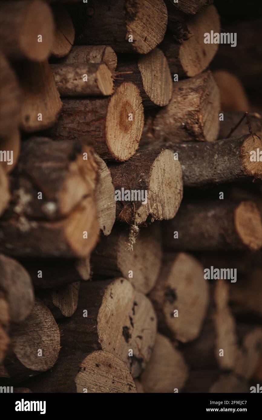 Stack many firewoods hi-res stock photography and images - Alamy