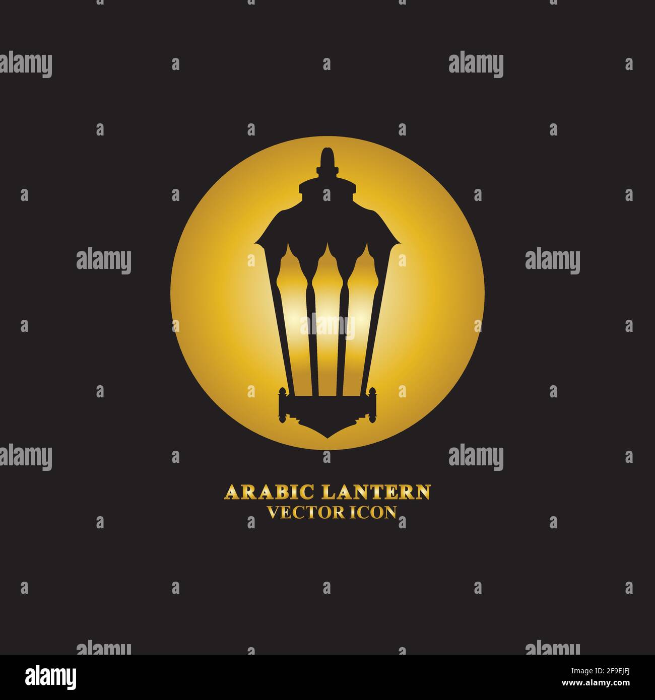 Arabic lantern flat icons set. Ramadan lantern sign for mobile ...