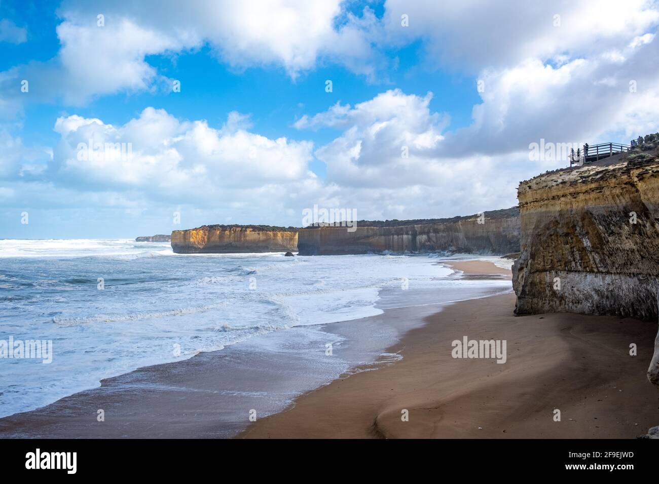 Tourists admiring amazing views from the viewing plattform on the Great ...
