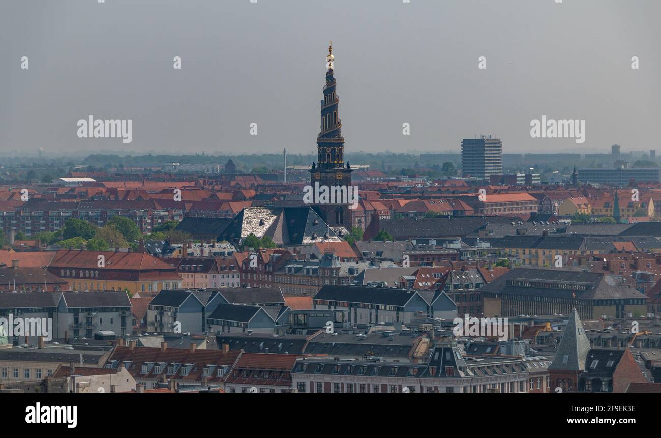 A picture of the Church of Our Saviour's tower above the surrounding ...