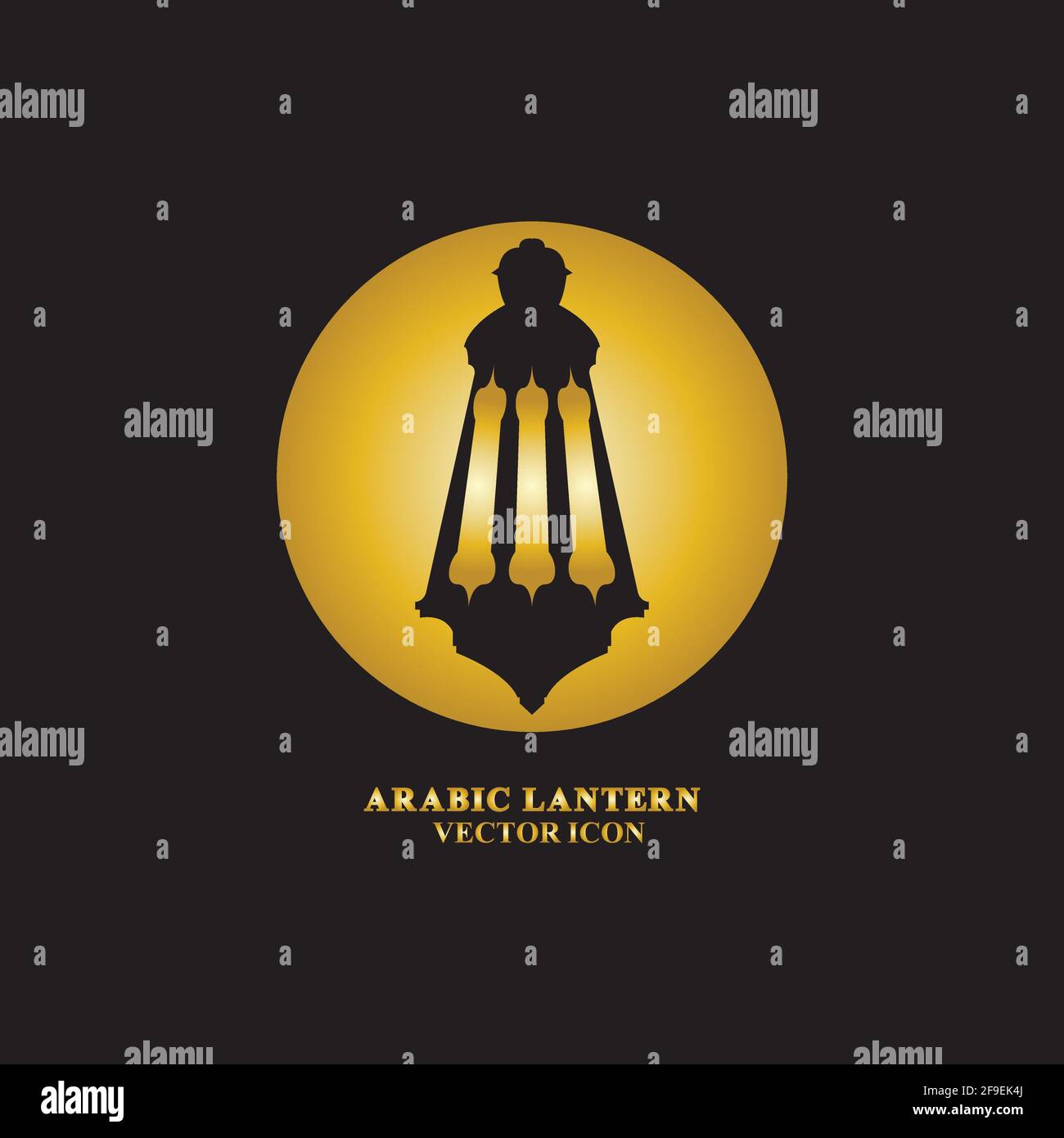 Arabic lantern flat icons set. Ramadan lantern sign for mobile ...