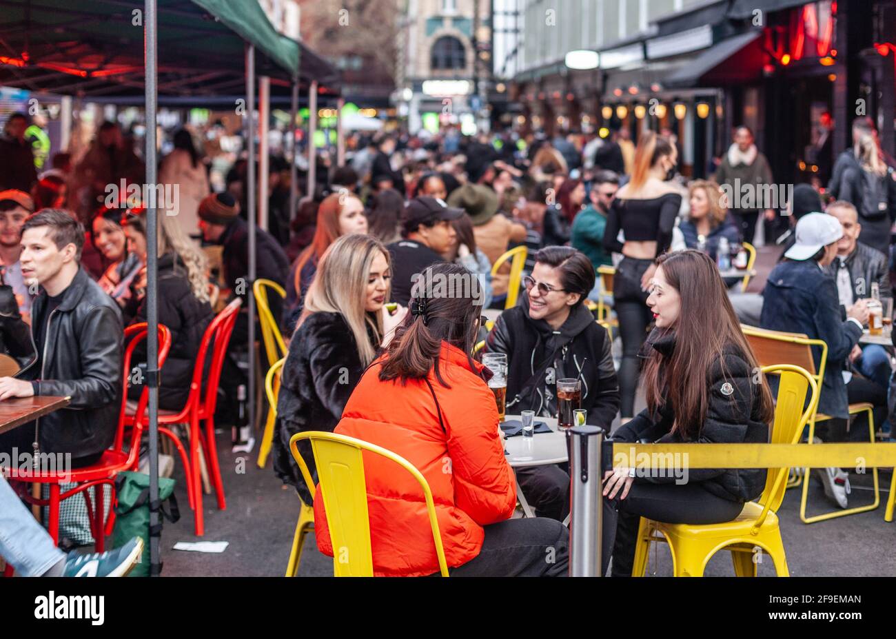 Easing lockdown in Soho, London, England, UK Stock Photo - Alamy