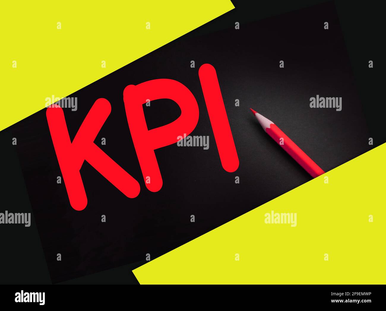 KPI letters with yellow pencil besides. Key Performance Indicator ...