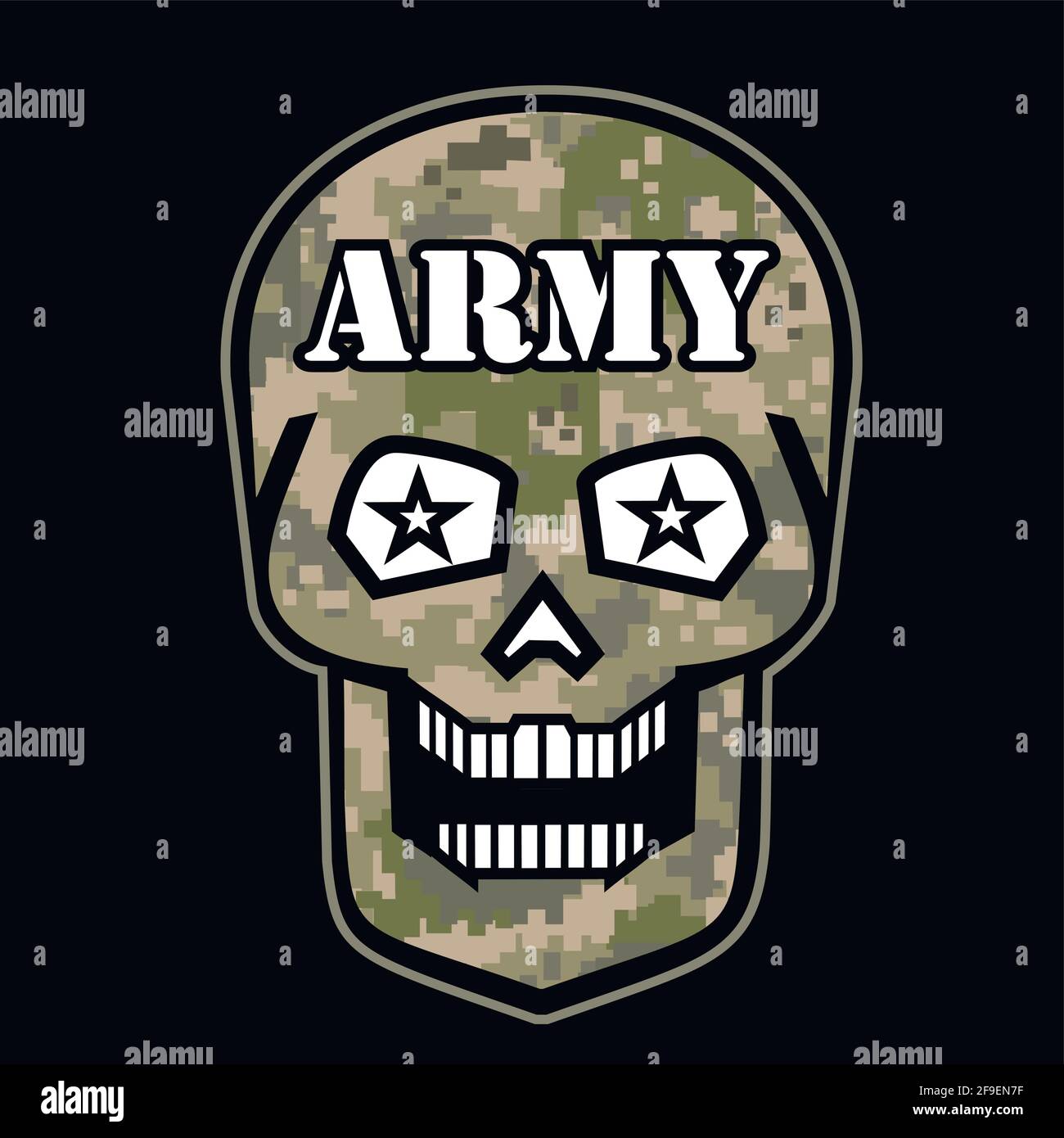 military sign with camouflage skull , grunge vintage design t shirts ...