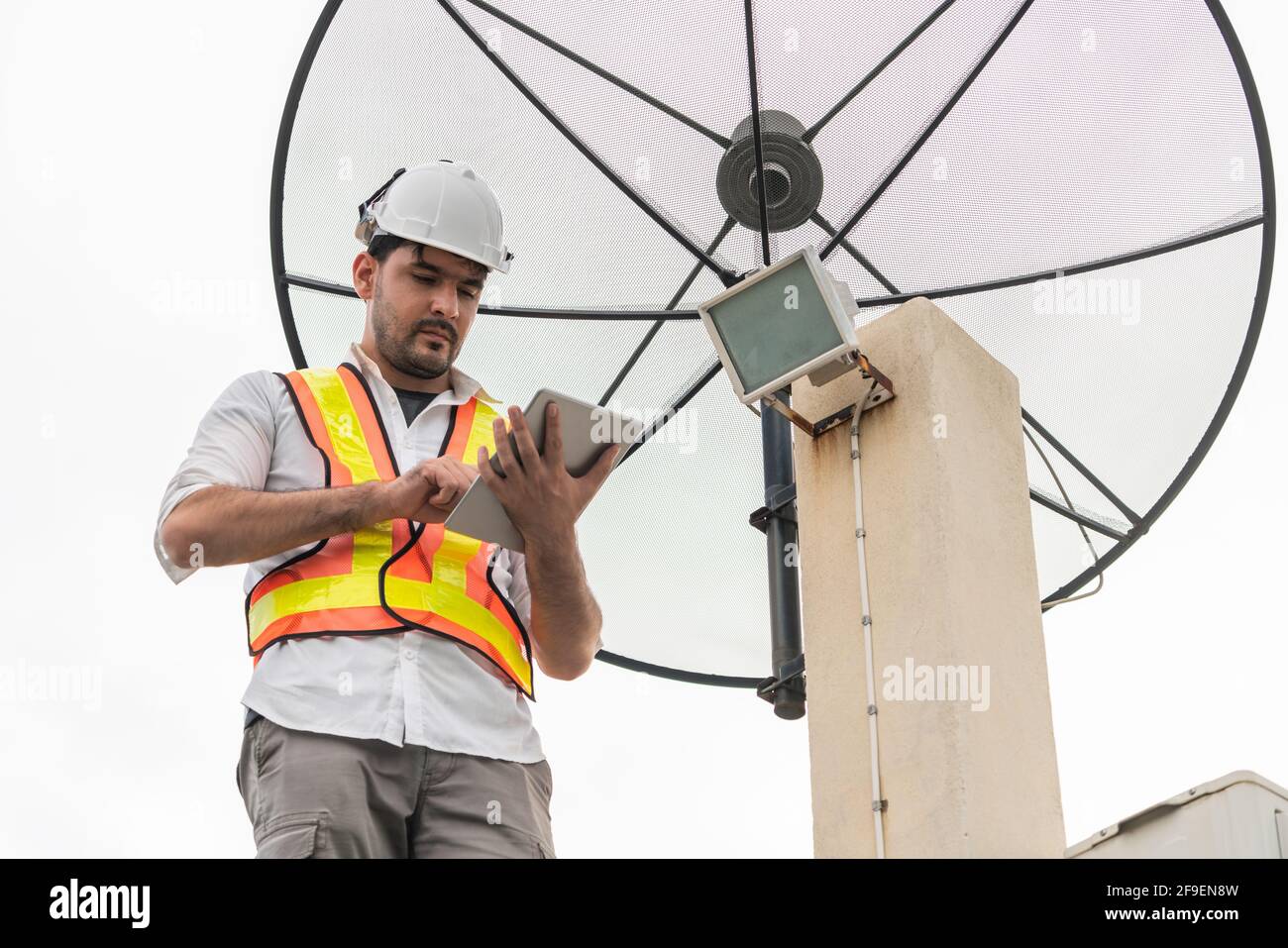 Installing Satellite Dish High Resolution Stock Photography and Images ...