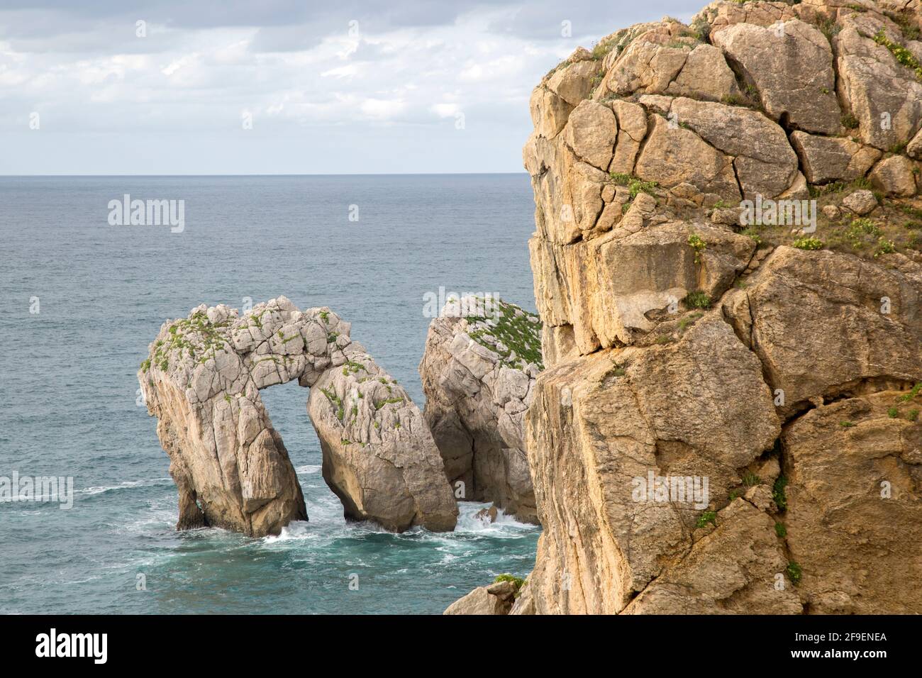 Coastline at Portio Beach, Santander, Cantabria, Spain Stock Photo - Alamy
