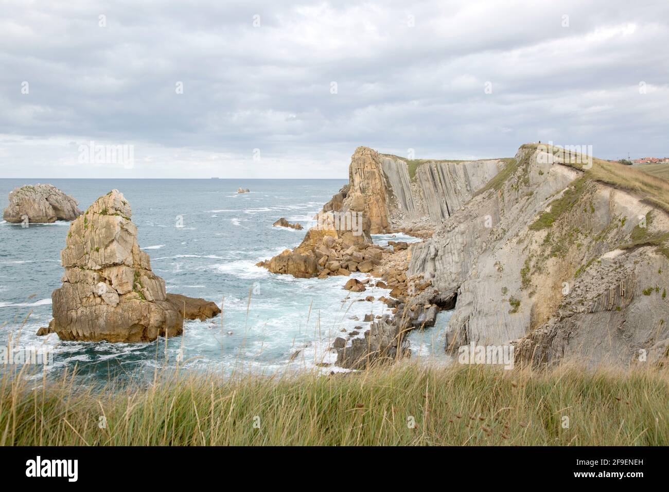Cliffs at Portio Beach, Santander, Cantabria, Spain Stock Photo - Alamy