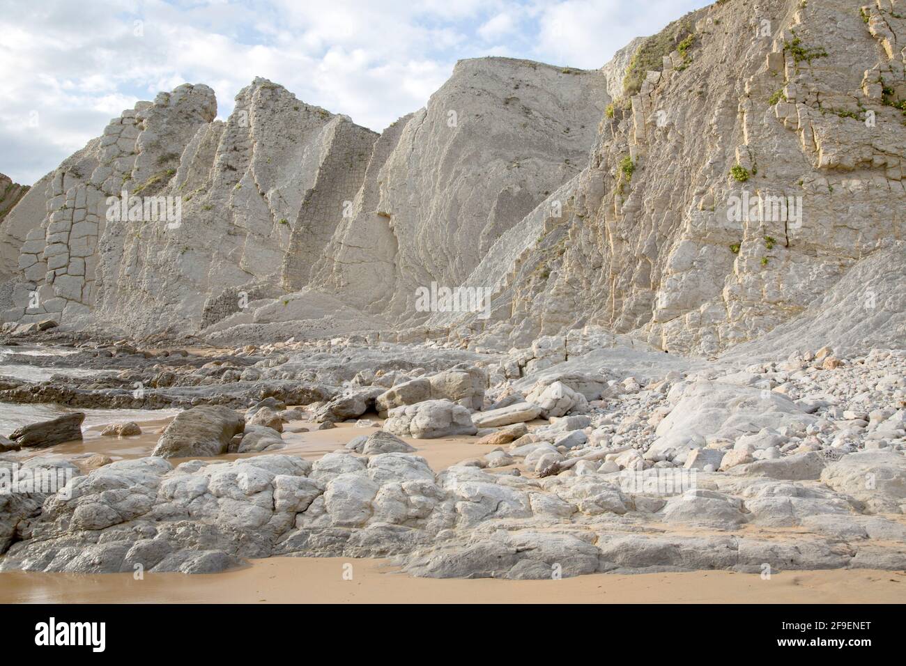 Cliffs at Portio Beach, Santander, Cantabria, Spain Stock Photo - Alamy