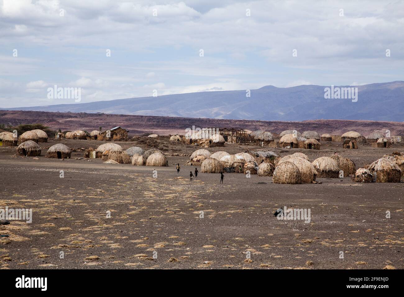 Turkana village, lake Turkana, Kenya The Turkana are a Nilotic people ...