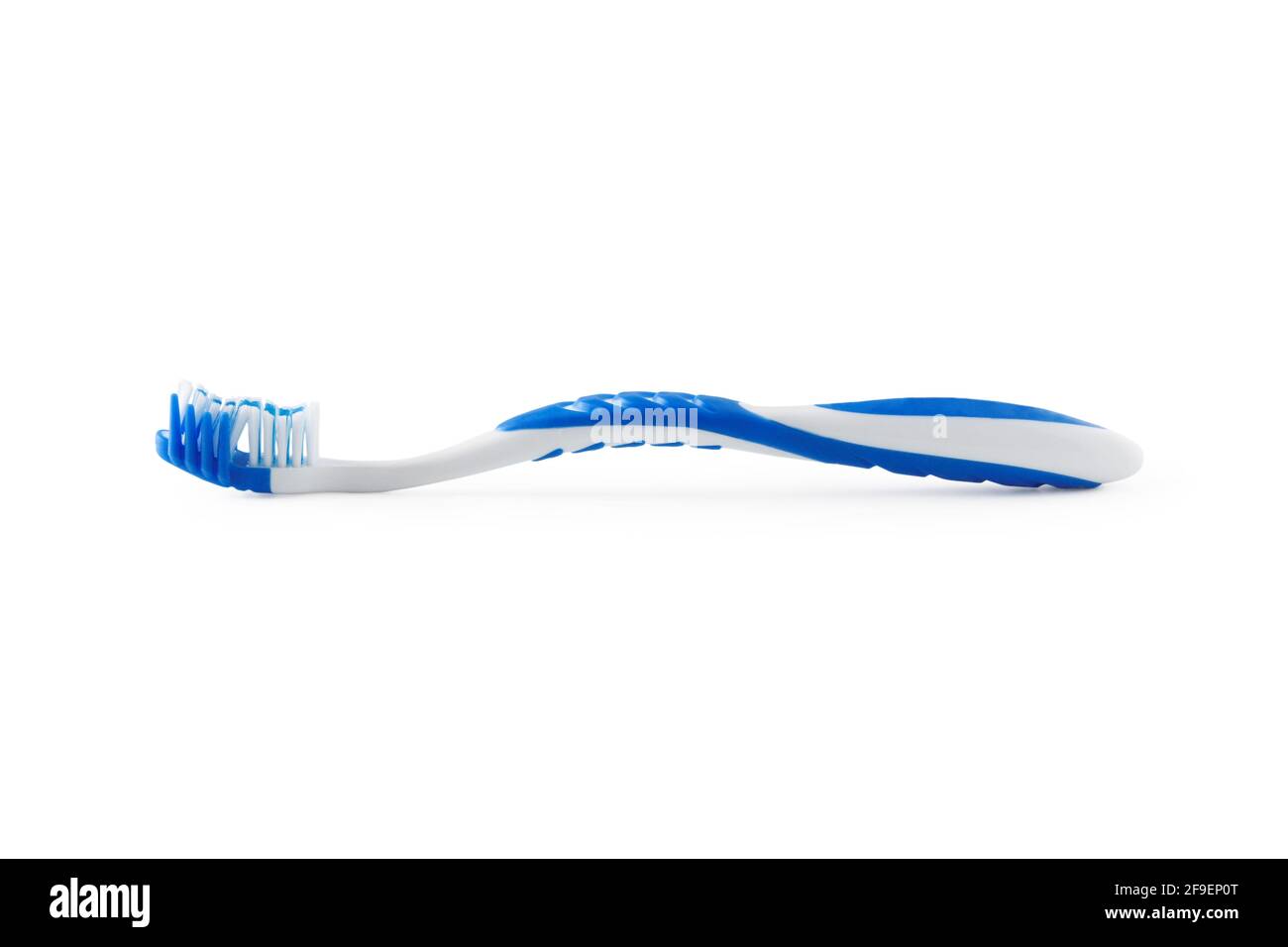 Blue toothbrush close up isolated on white background Stock Photo - Alamy
