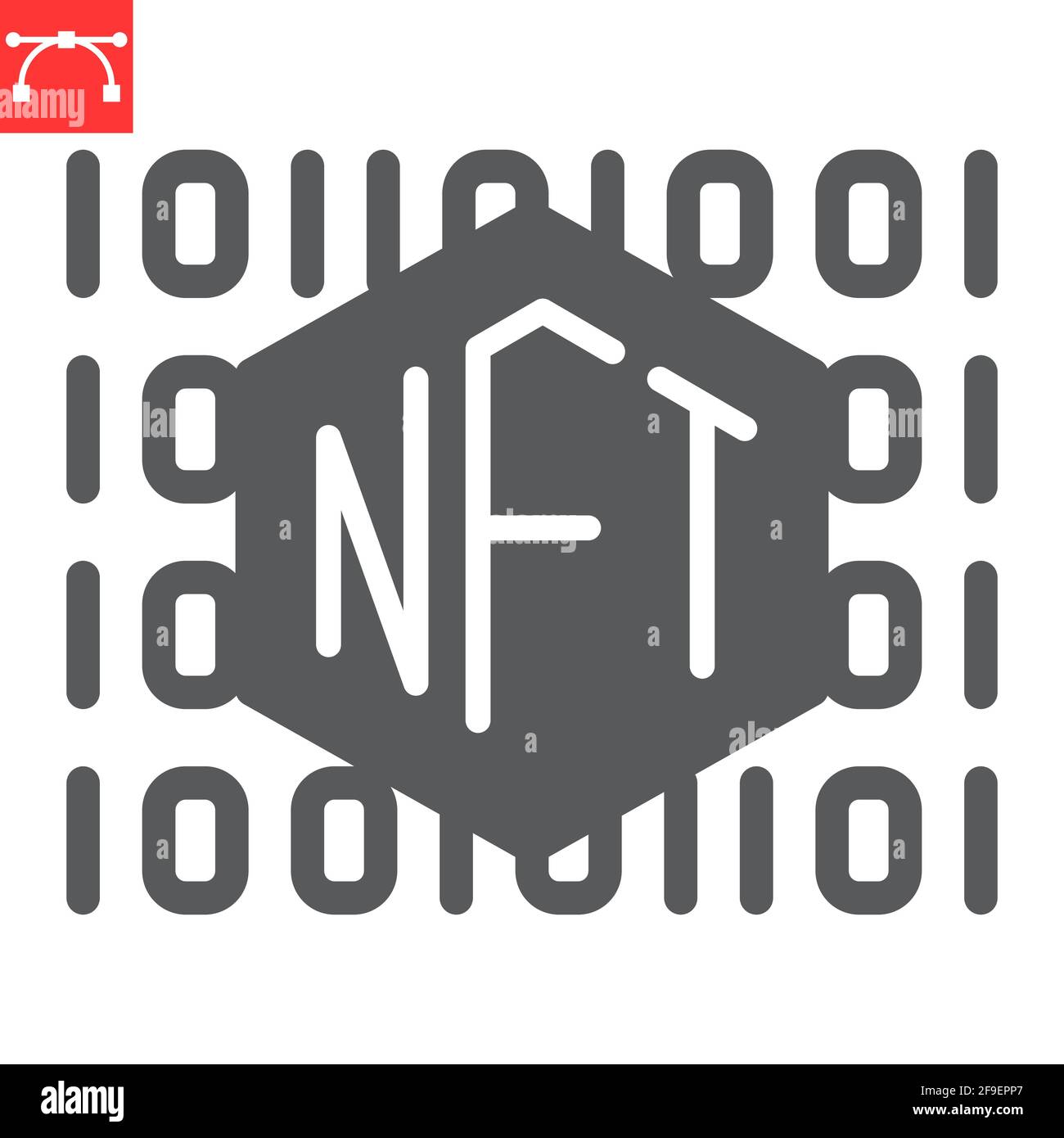 NFT code glyph icon Stock Vector Image & Art - Alamy