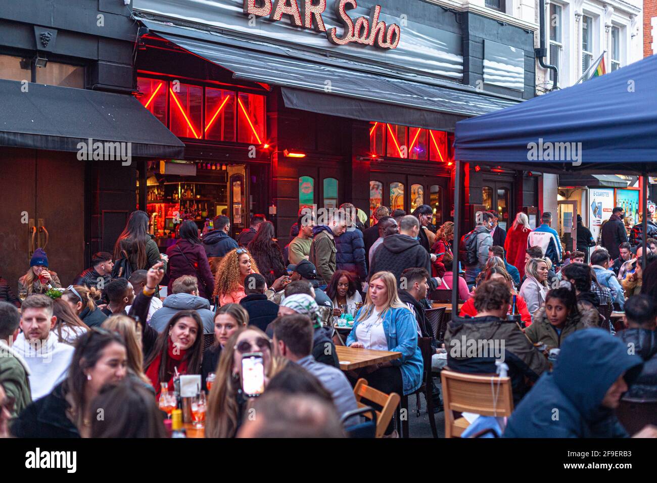 Easing lockdown in Soho, London, England, UK Stock Photo - Alamy