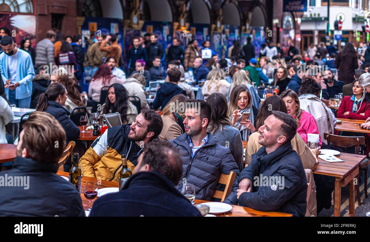 Easing lockdown in Soho, London, England, UK Stock Photo - Alamy