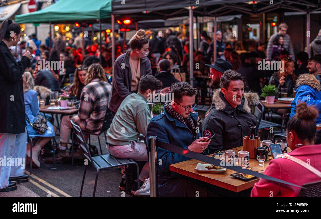 Easing lockdown in Soho, London, England, UK Stock Photo - Alamy