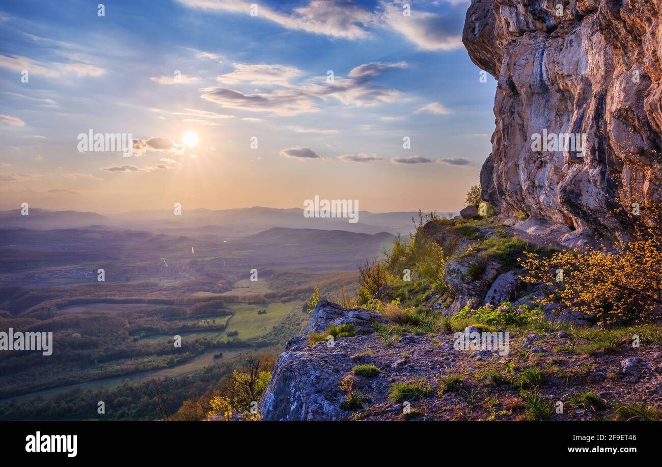 A breathtaking scene of the rocks in the beautiful background at the ...