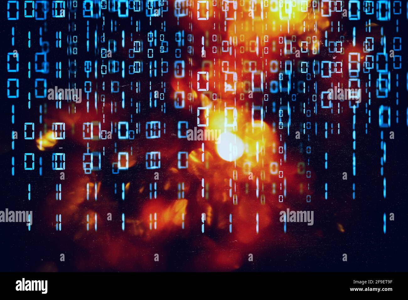 A cloud network technology background with binary codes Stock Photo - Alamy