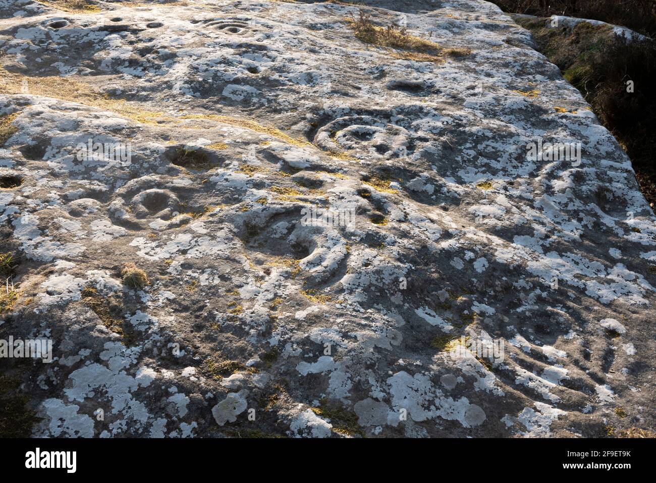 Roughtin Linn rock art Stock Photo - Alamy