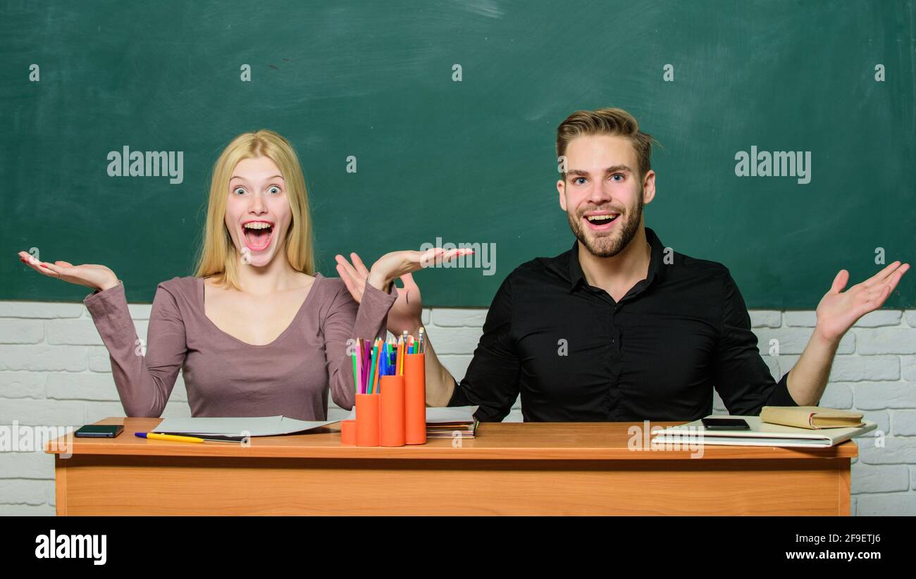 Relations with classmates. Students communicate classroom chalkboard ...